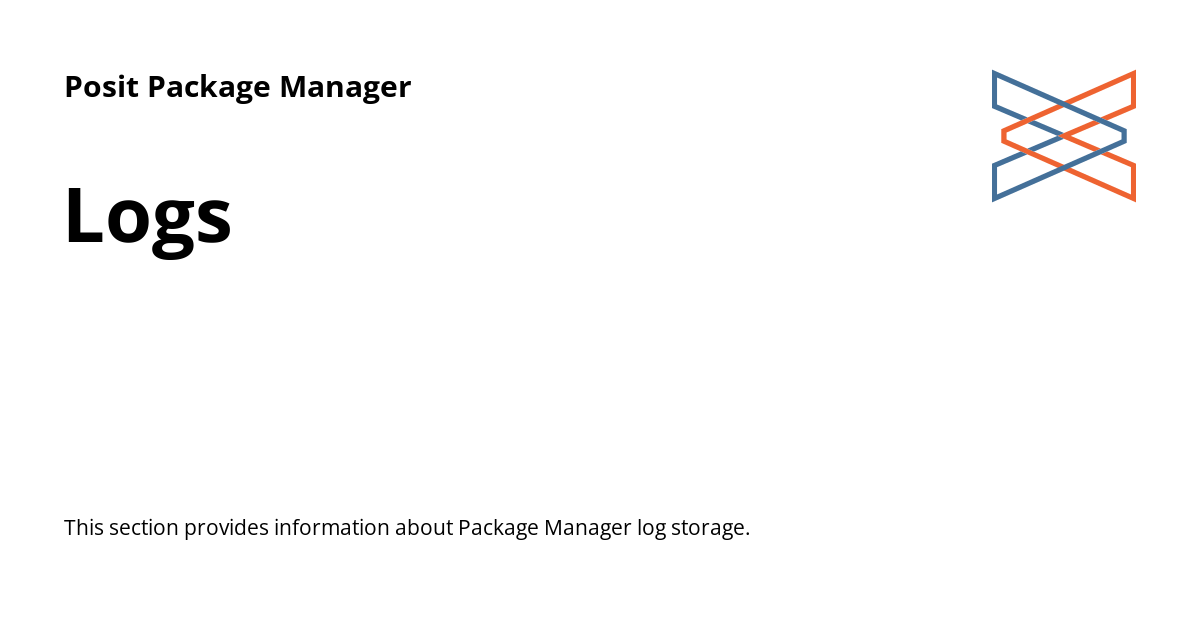 Logs - Posit Package Manager
